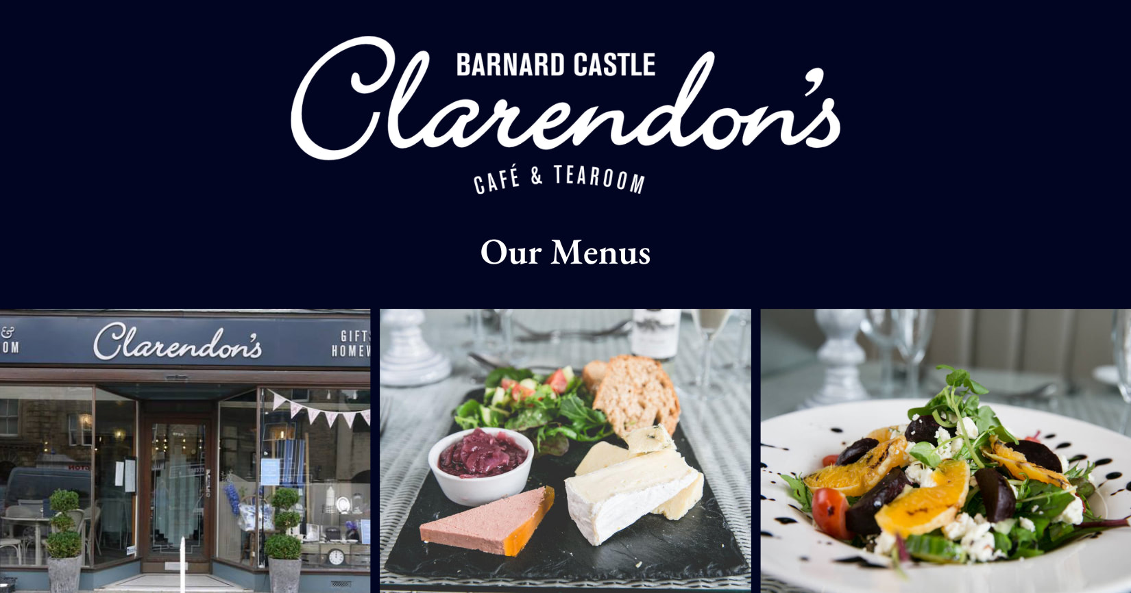 Our Menus | Clarendon's of Barnard Castle - Fresh & Local Ingredients